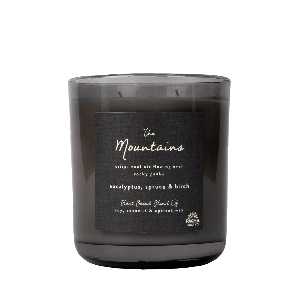 Plant-Based Wax Candle| The Mountains Candle | Pacha Soap Co.